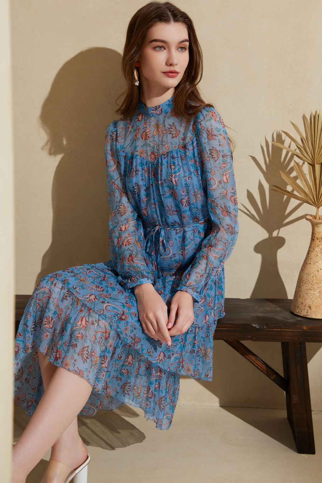 Maddison Blue Silk Dress - GDS – Sage Collective