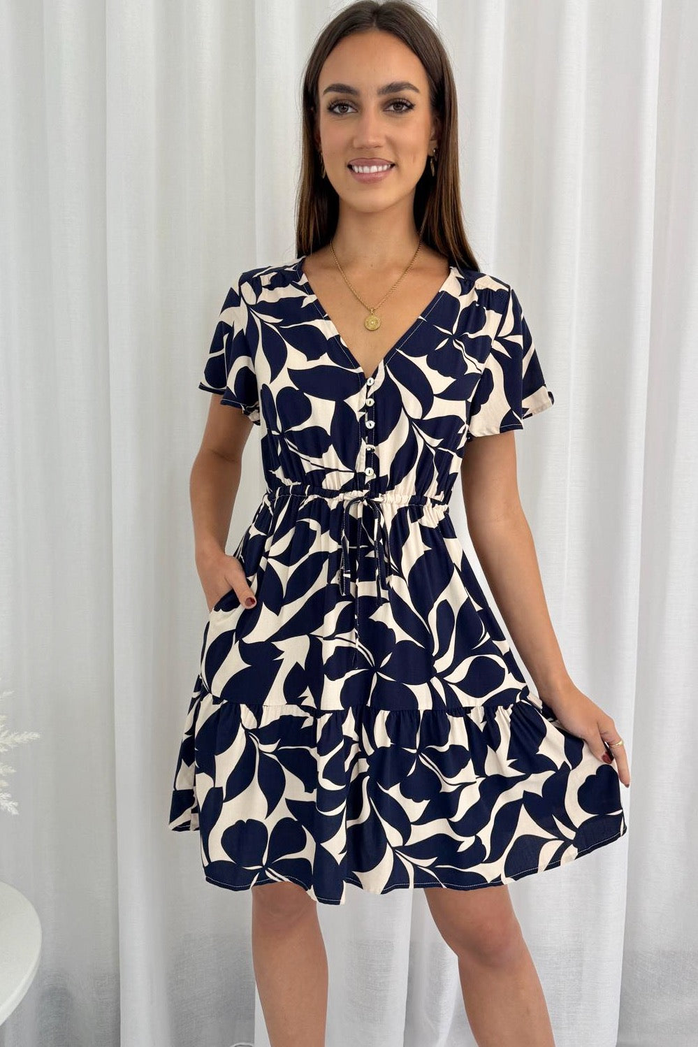 Zarina Mini - Navy/Cream – Sage Collective
