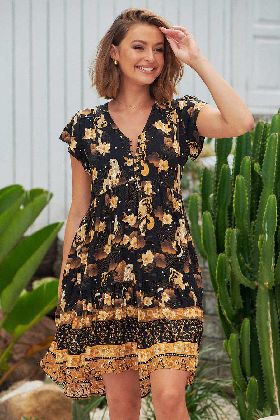 Venus Mini Dress - Black/Golden – Sage Collective